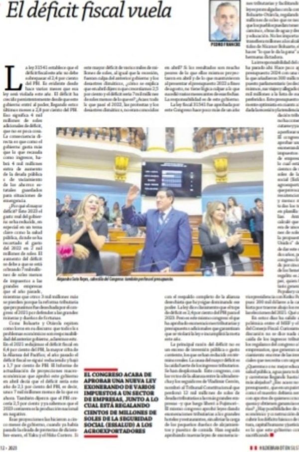 DÉFICIT FISCAL Y DÉFICIT SOCIAL – Pedro Francke DÉFICIT FISCAL Y DÉFICIT SOCIAL – Pedro Francke